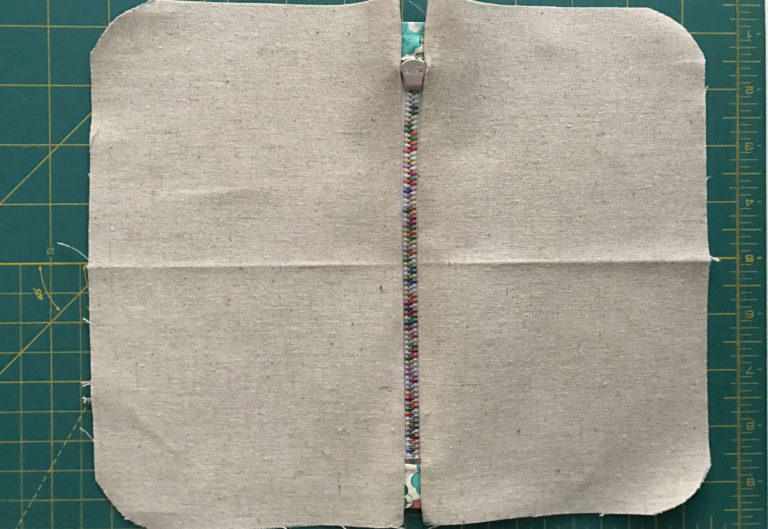 Repeat for other side. It will look like this from the WS of the zipper ...